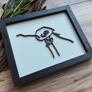 3D Handwriting Sign, Custom Handwritten Wooden Sign, Kid Self Portrait ...