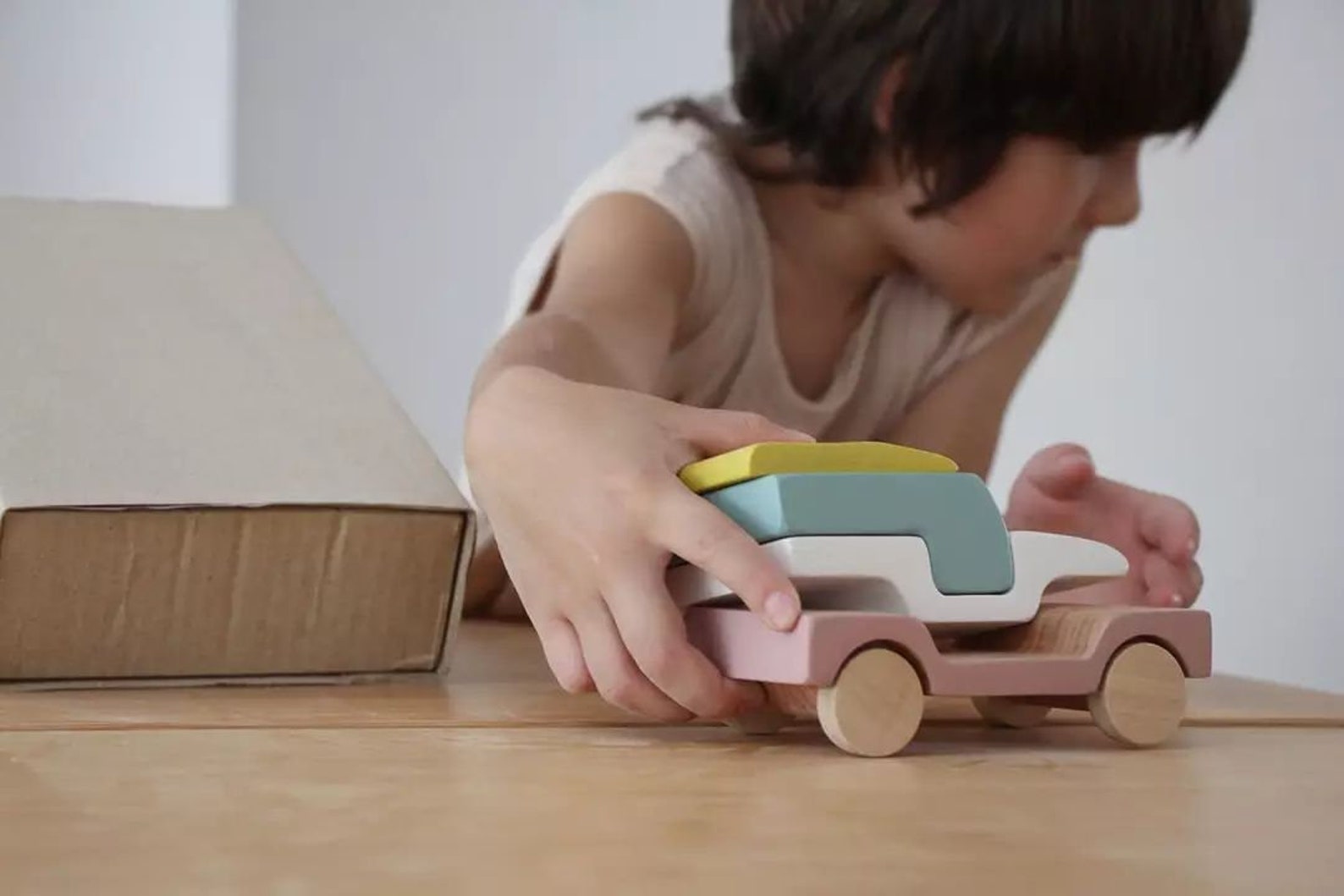 Stacking Toy, Wooden Toy, Handmade, Car, Jeep,toddlers Toy, Open Ended ...