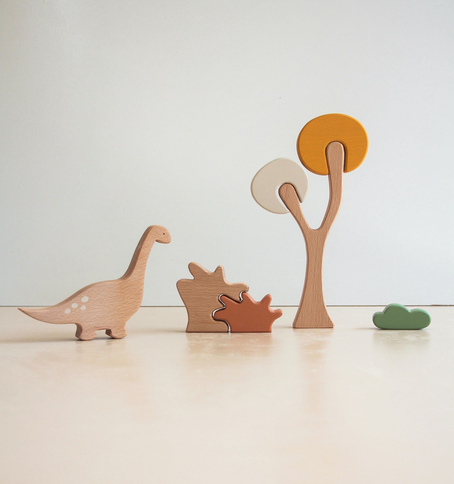 Dinosaur Tree Puzzle Autumn Tree Open Ended Play Montessori - Etsy