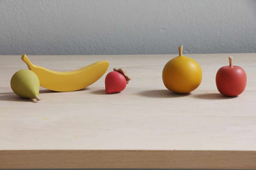Handmade Wooden Fruit Set - Etsy