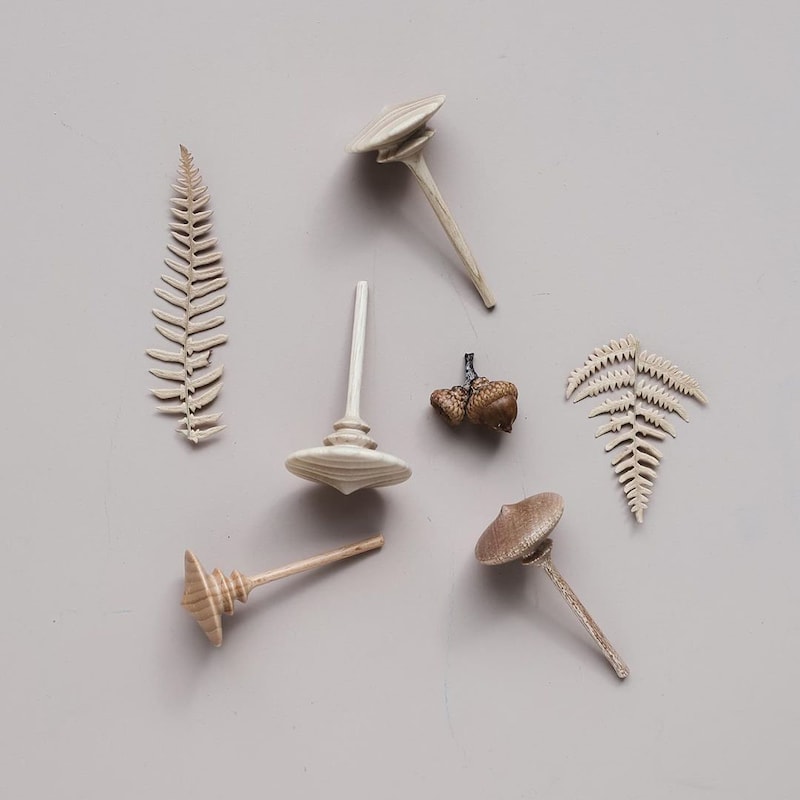 Wooden Spinning Tops - Etsy