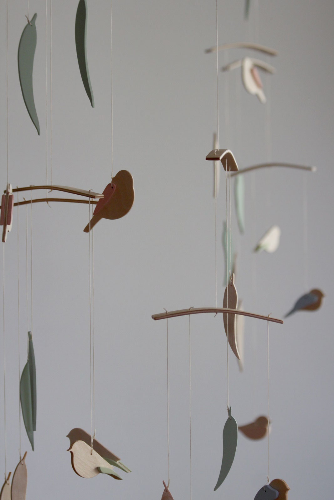 Handmade wooden mobile