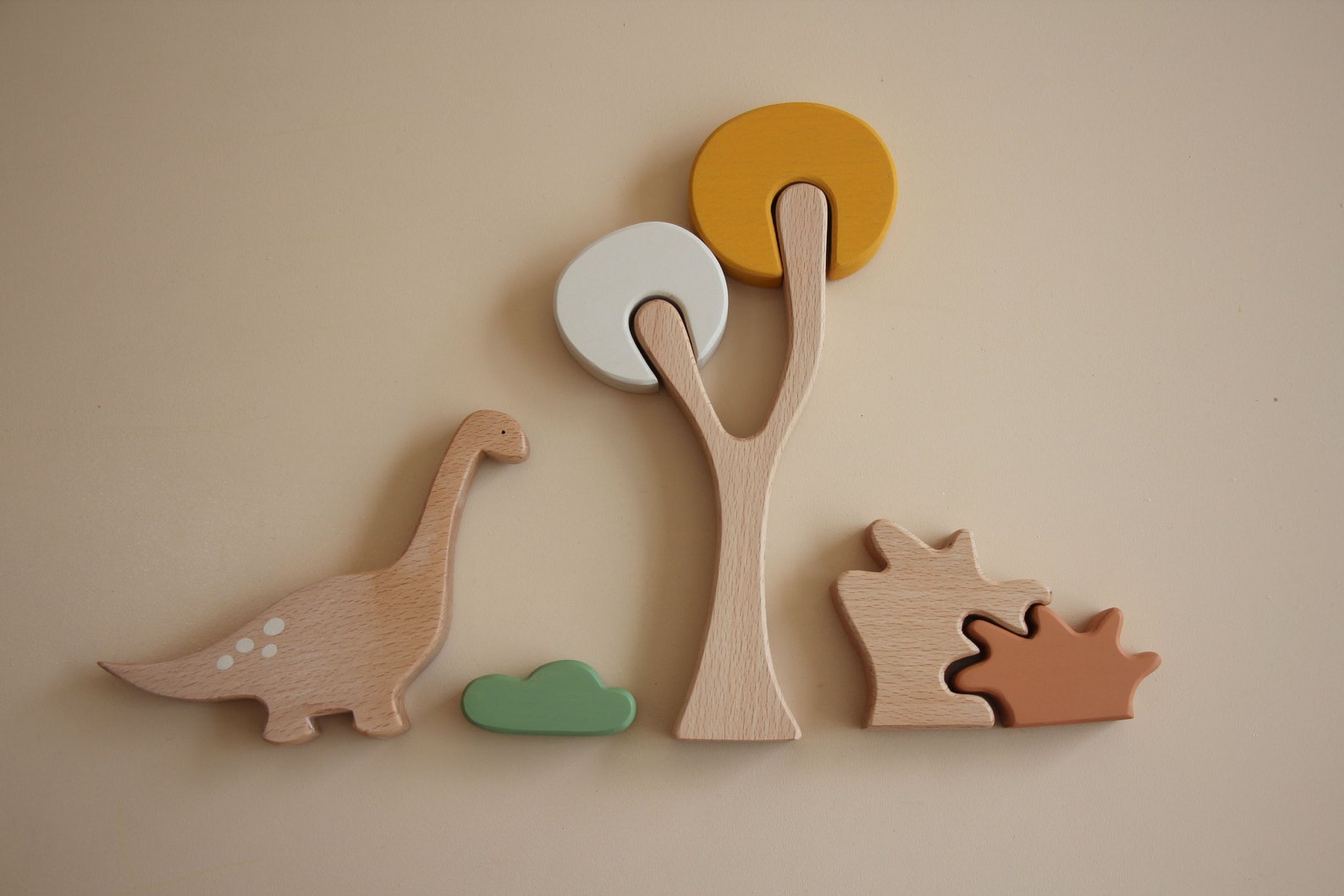 Dinosaur Tree Puzzle Autumn Tree Open Ended Play Montessori - Etsy
