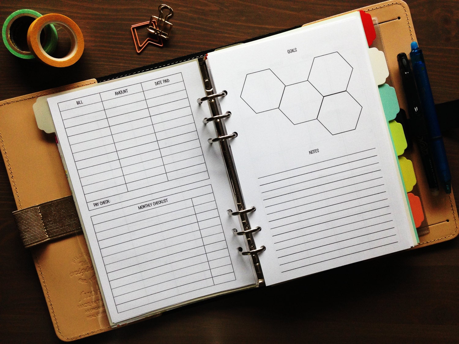 PRINTABLE Half Letter Month on Two Pages Insert, Undated, Includes ...