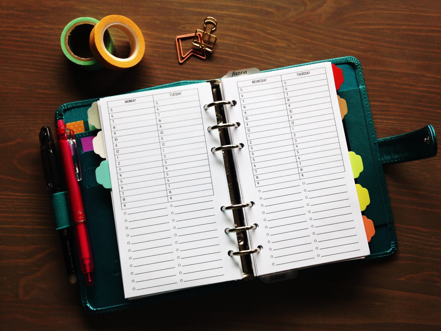 PRINTABLE Personal Vertical Schedule With to Dos Week on 4 - Etsy