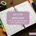 PRINTABLE Half Letter Month on Two Pages Insert Undated - Etsy