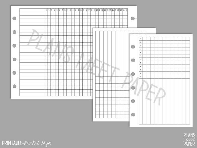 PRINTABLE Pocket Size Planner Basics Insert Pack | Clean ...