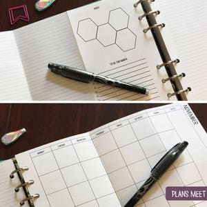 PRINTABLE Personal Fold-out Monthly Insert, 12 Monthly Grids, Goals, to ...