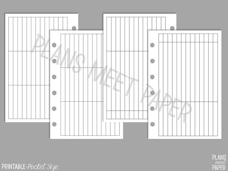 PRINTABLE Pocket Size Planner Basics Insert Pack | Clean ...