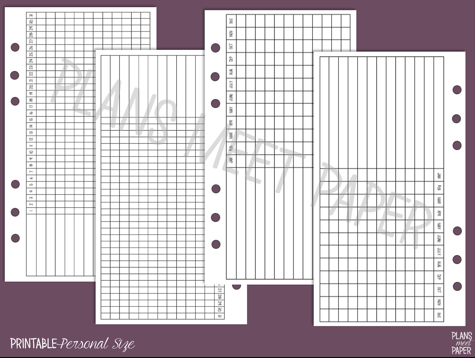 PRINTABLE Personal Size Planner Basics Insert Pack Clean - Etsy