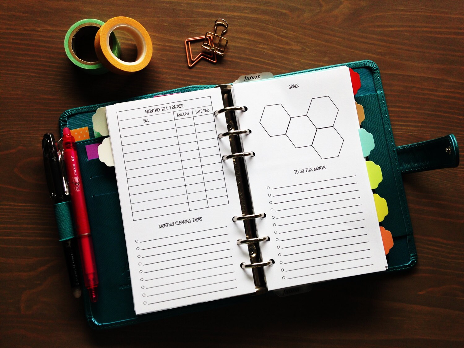 PRINTABLE Personal Month on Two Pages Insert, Undated, Includes Monthly ...