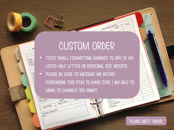 Custom Order Small Text/ Formatting Changes to Any | Etsy