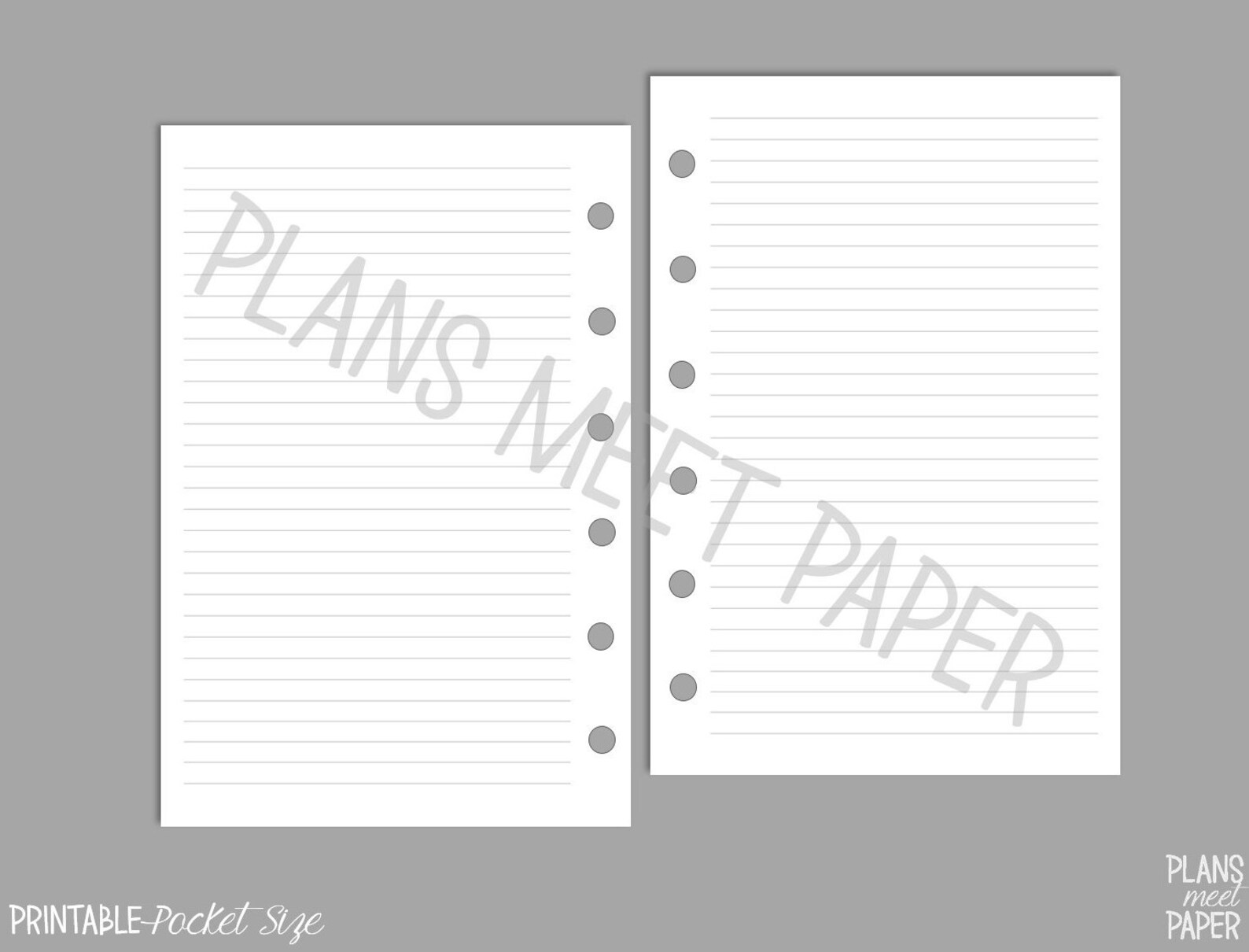 PRINTABLE Pocket Size Lined Paper for Notes, to Do's, Lists, Etc. - Etsy
