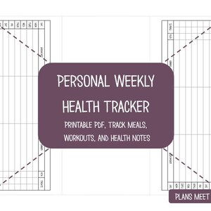 PRINTABLE Personal Weekly Health Tracker - Etsy
