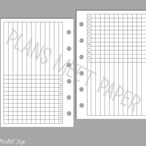 PRINTABLE Pocket Size 12 Month Tracker- Great for Tracking Zone ...