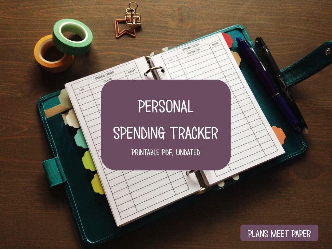PRINTABLE Personal Spending Tracker - Etsy