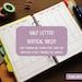 PRINTABLE Half Letter Vertical Weekly Insert Week on 2 Pages Sunday ...