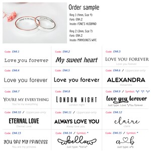 Personalized 3mm Sterling Silver Ring Inside Engraved Ring - Etsy