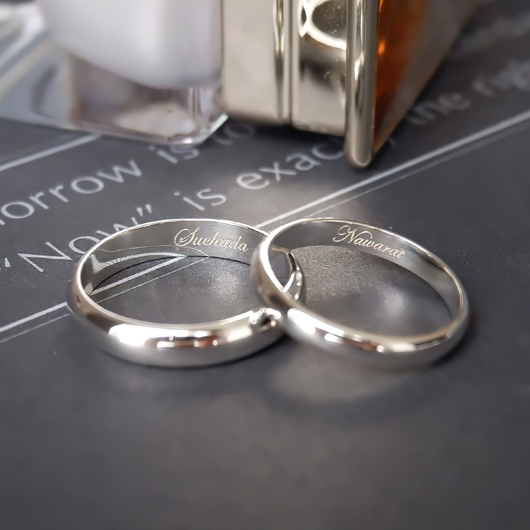Personalized 3mm 4mm Sterling Silver Ring, 925 Sterling Silver Ring ...