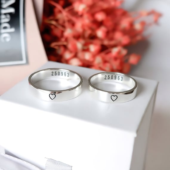 Personalized 4mm Silver Band 925 Sterling Silver Customized - Etsy