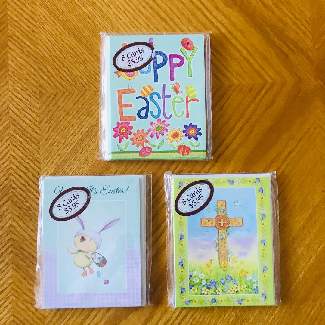Easter Card Packs set of 8 - Etsy