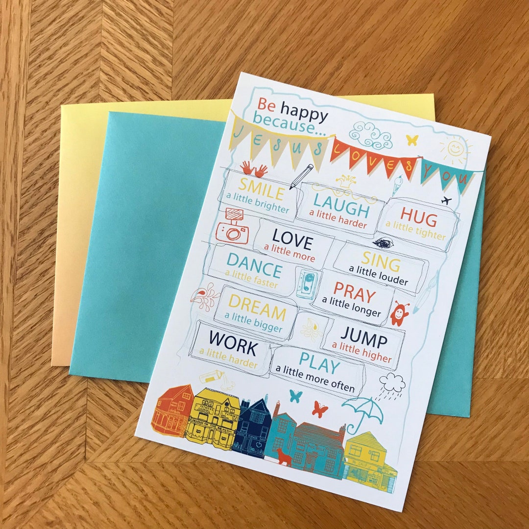 Thomas Nelson "be Happy Because" Card - Etsy