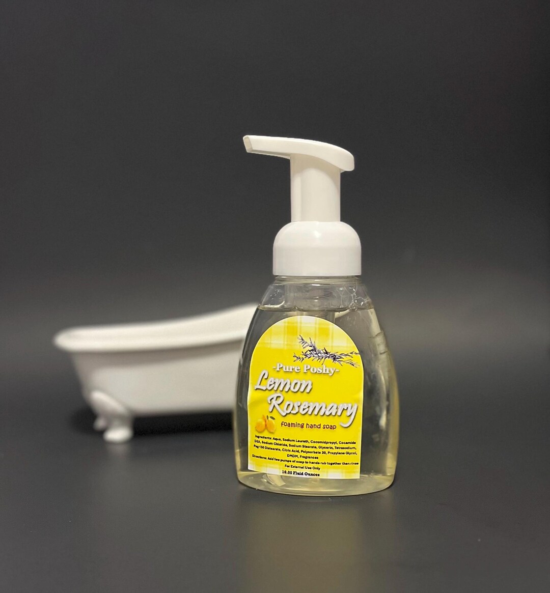 Foaming Liquid Hand Soap, Lemon Mint Lightly Scented Great Lather - Etsy