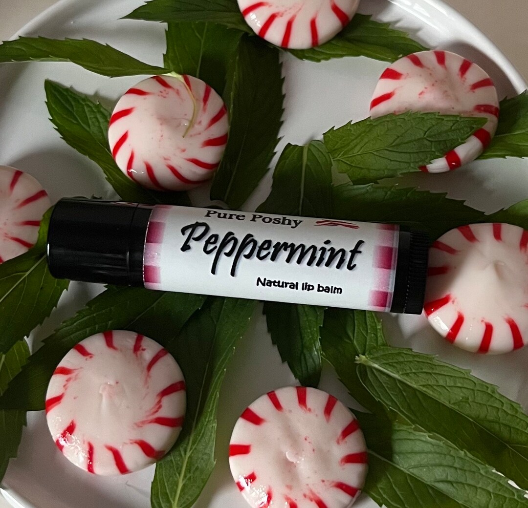 Beeswax Lip Balm Peppermint Natural Vegan Chapstick Hydrates - Etsy