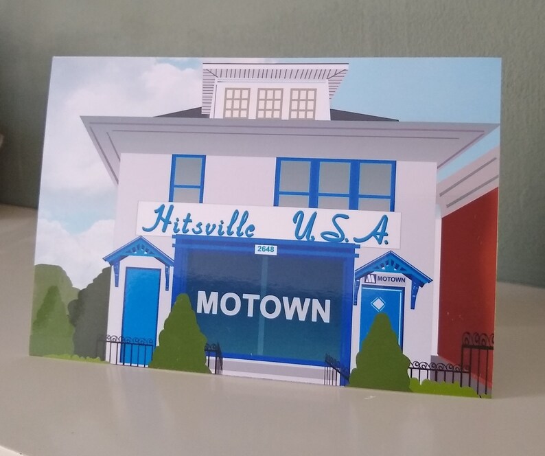 Motown Museum: Graphic Illustration Greetings Card. Classic Detroit ...
