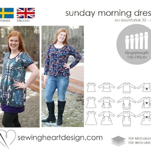 PDF Pattern. Sunday Morning Tunic/dress. Size 32-60 - Etsy