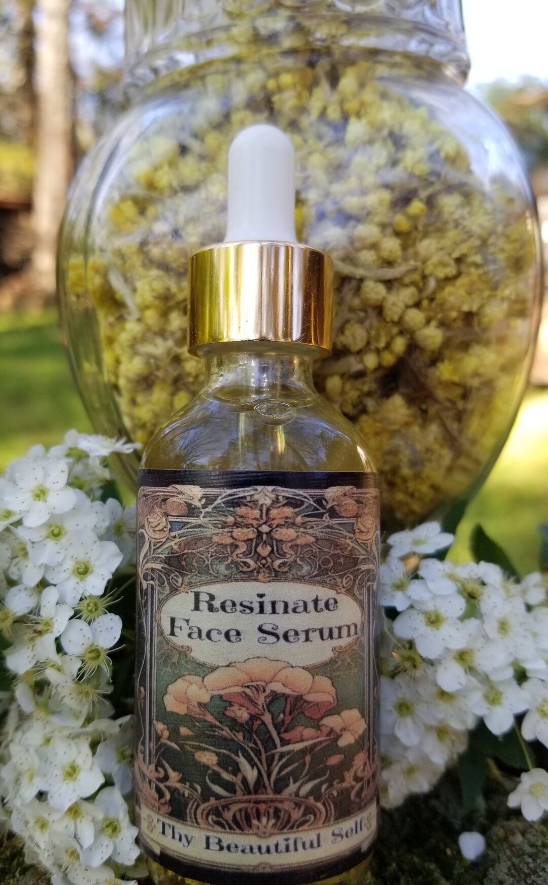 Organic Face Serum: Everlasting Flower & Frankincense Infusion - Etsy
