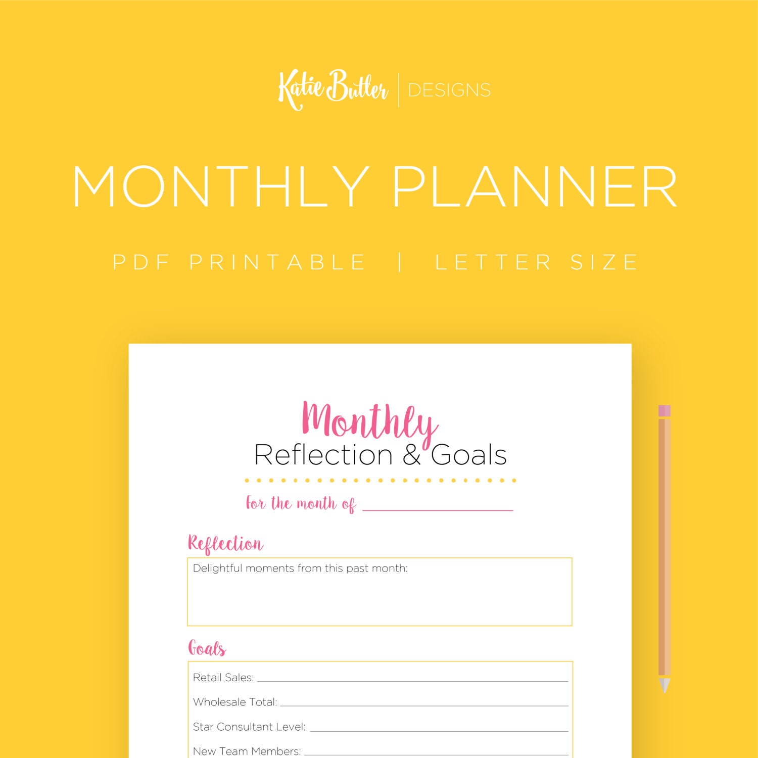 Mary Kay Monthly Planner – Editable Direct Sales Goals, MLM Monthly ...