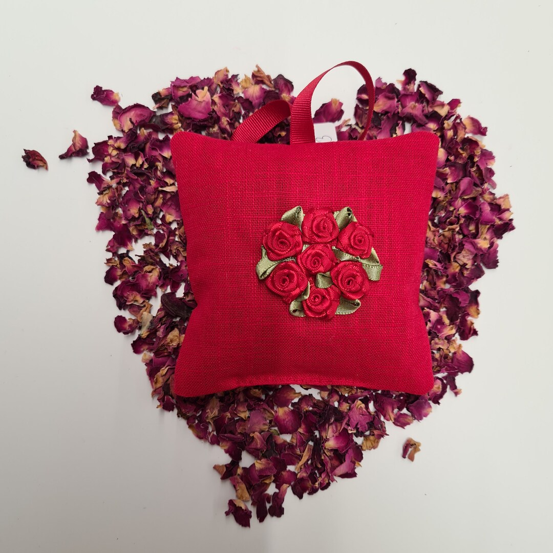 Rose Petal Sachet, Decorated With Silky Ribbon Flowers, for Home Decor ...