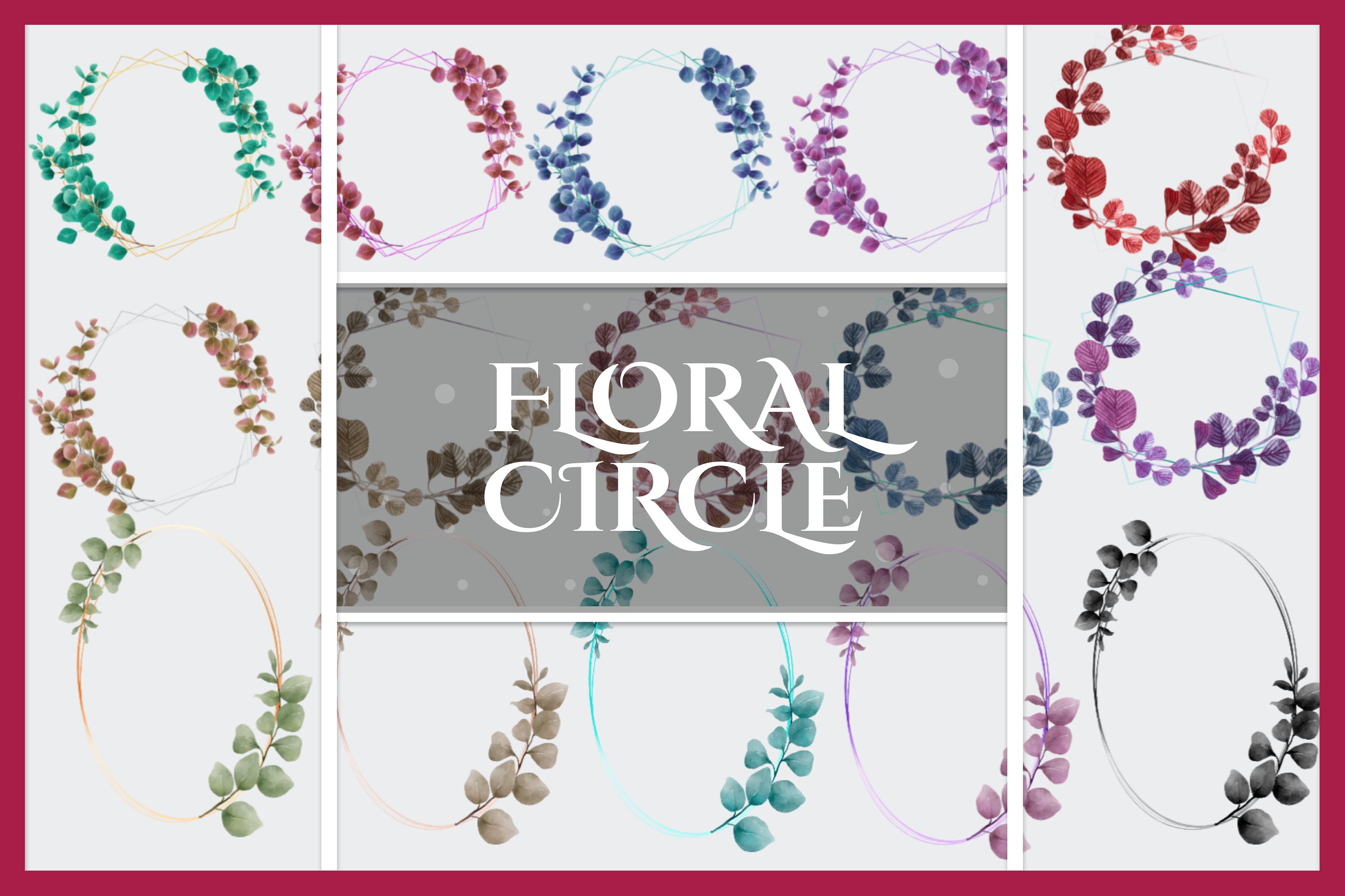 15 Floral Ring Overlay Backdrops for Wedding or Maternity - Etsy