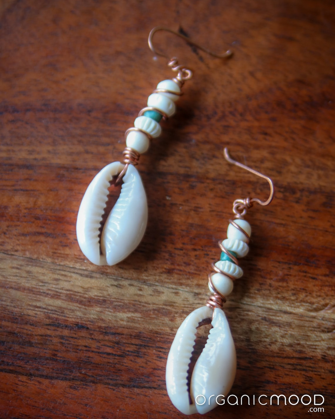 Beaded Cowrie Shell Earring - Etsy