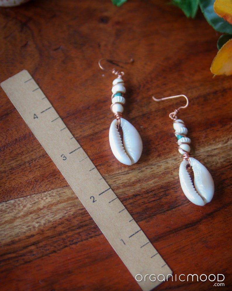 Beaded Cowrie Shell Earring - Etsy