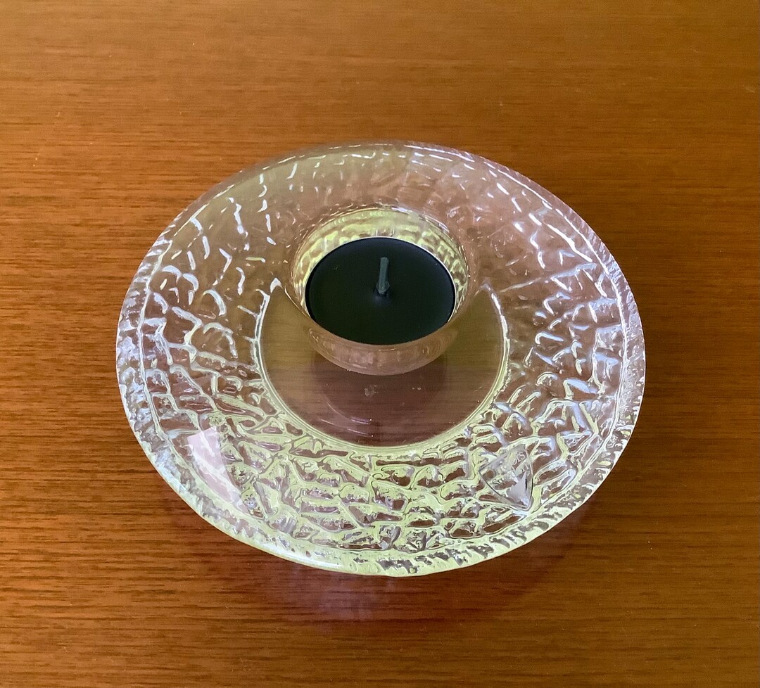 Vintage ORREFORS Sweden GLASS Votive CANDLEHOLDER - Mid Century Modern ...