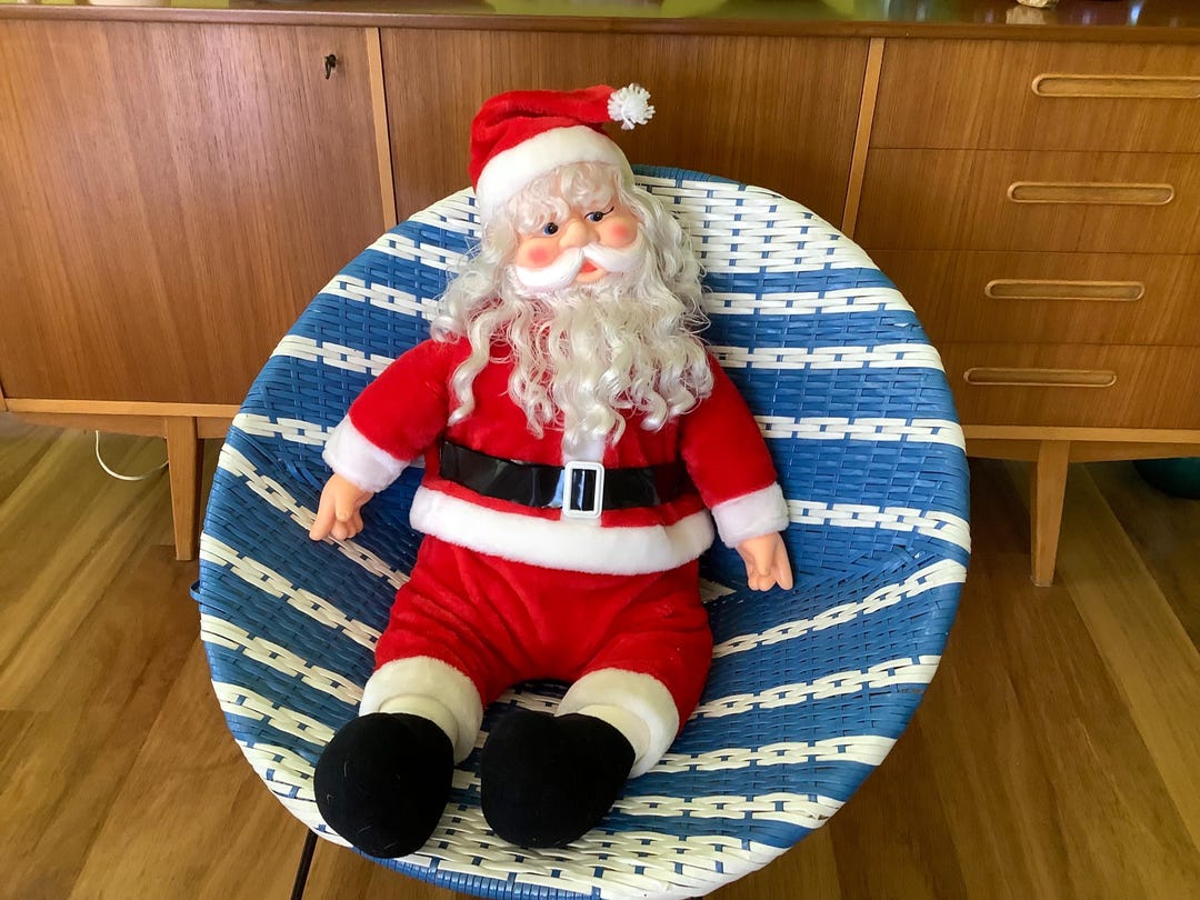 Vintage 1970s LARGE SANTA Stuffed TOY 92 Cm / 3 Ft Fifth Avenue ...