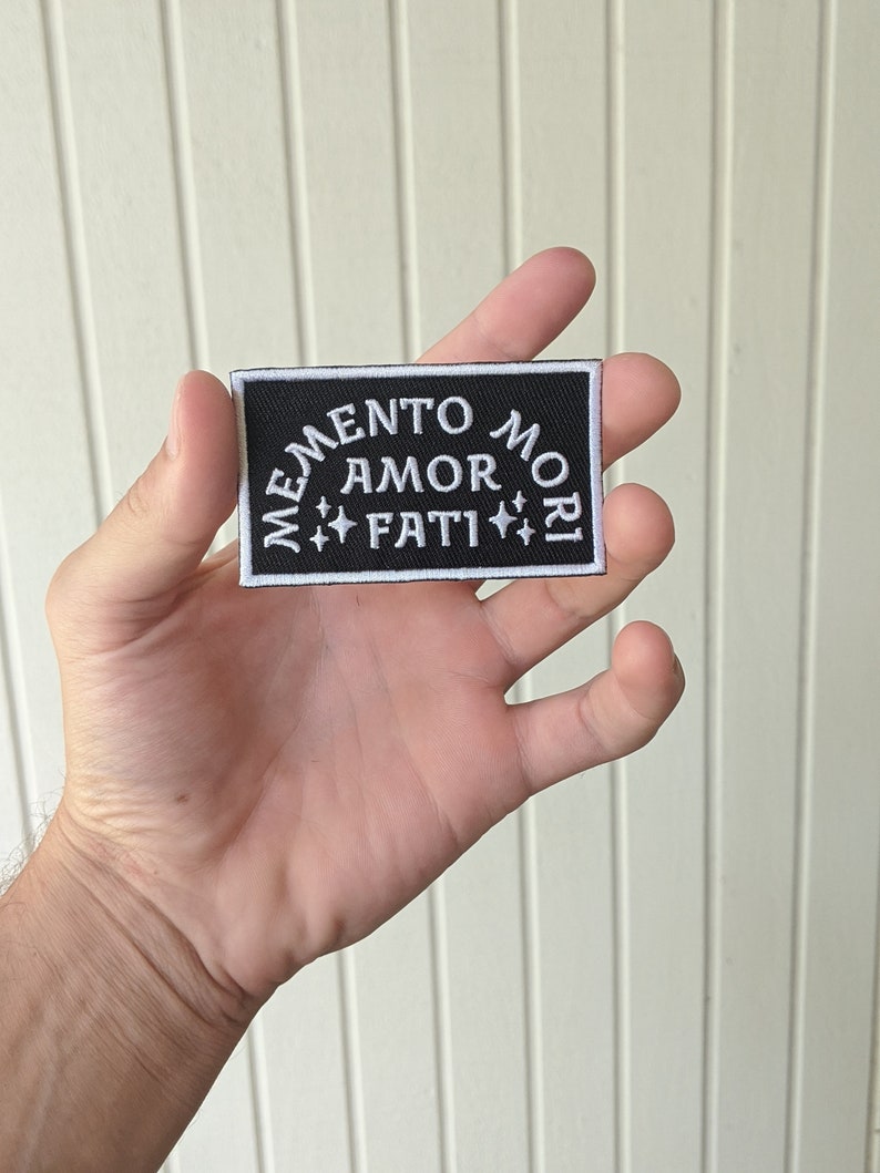 Memento Mori Amor Fati Stoic Iron On Patch | Etsy