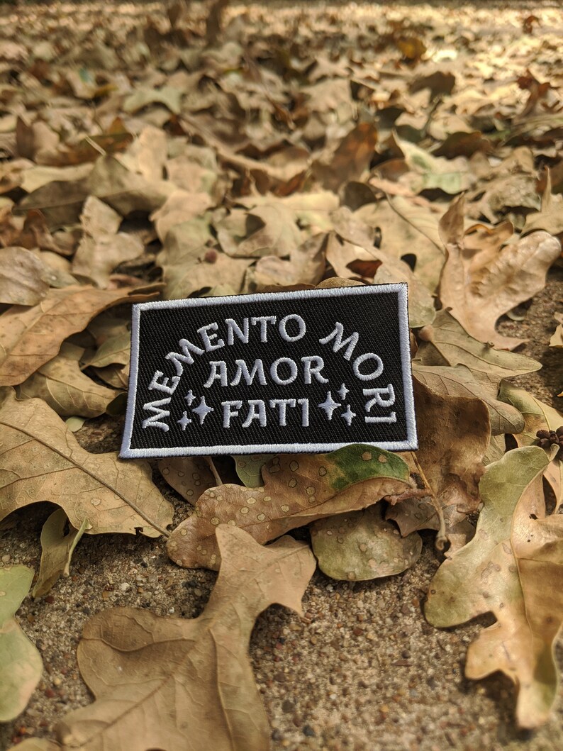 Memento Mori Amor Fati Stoic Iron On Patch | Etsy