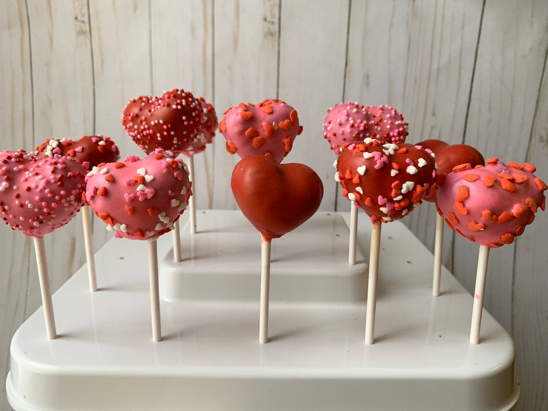 Valentines Day Heart Cake Pops - Etsy