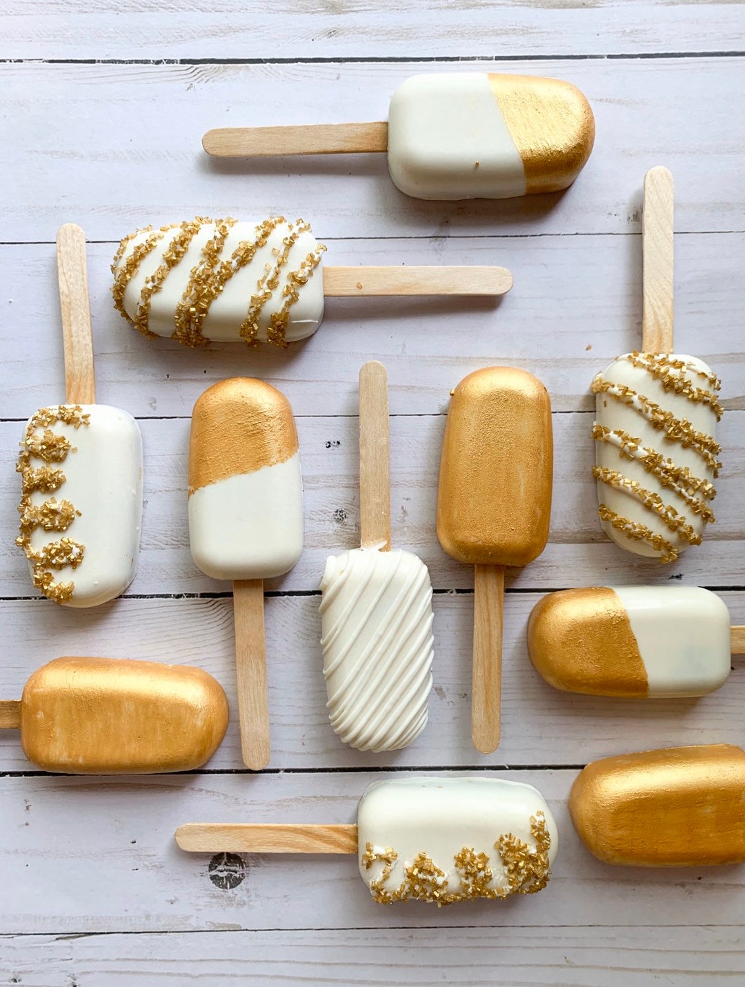 Golden Cakesicles Treats Custom Treats Party Treats Party - Etsy