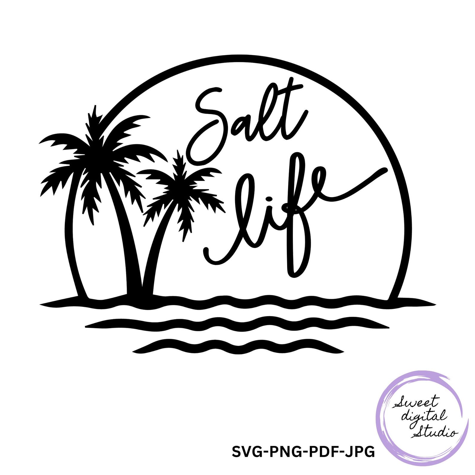 Salt Life Svg Png, Travel Svg, Ocean Waves Svg Png, Paradise Svg Png ...