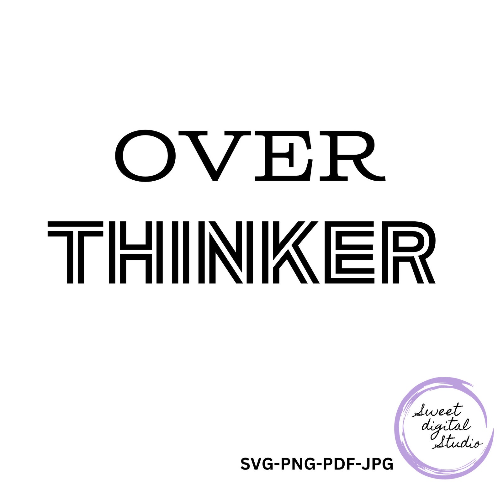 Over Thinker Svg Png, Over Thinker Png, Over Thinking Svg, Mental ...