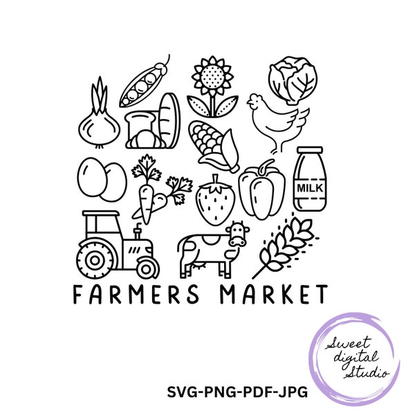 Farmers Market Svg - Etsy