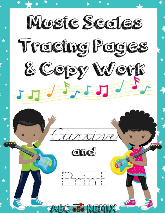Music Scales Tracing Pages and Copy Work and Audio Files | Etsy
