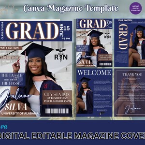 2025 Graduation Magazine Cover, Magazine Cover Prom, Homecoming ...