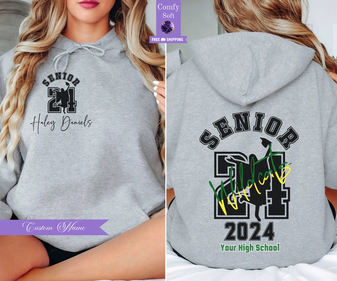 Senior 2024 Hoodie Class of 2024 Hoodie Back to School 2024 School Gift Senior Sweatshirt 2024 ...