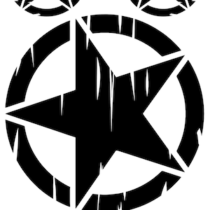 Oscar Mike Hood Star Decal SET Army Military Distressed or Clean ...