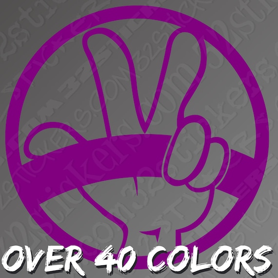 Peace Sign Steering Wheel Wave Sticker Window Decal Tj Cj Yj | Etsy